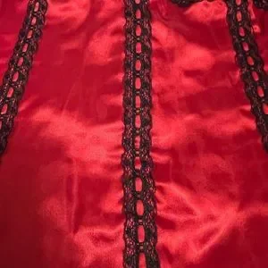 glydons | Intimates & Sleepwear | Waist Corset In Red Satin And Black ...